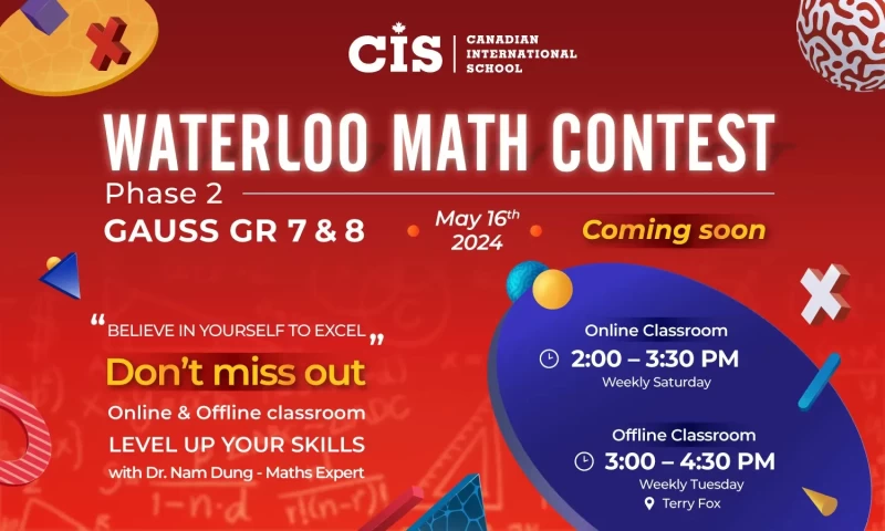 SẴN SÀNG ĐÓN NHẬN THỬ THÁCH KỲ THI TOÁN QUỐC TẾ WATERLOO!